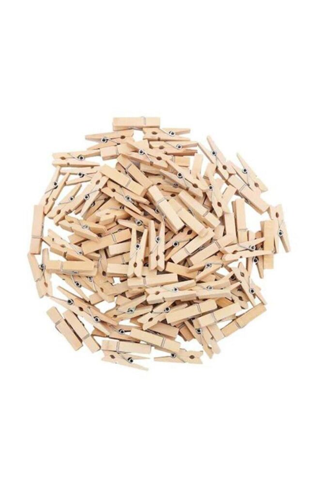 100 Adet Ahşap Küçük 2-5cm Mandal- Ataç Fotoğraf Askısı Mandalı - Çarşı ...