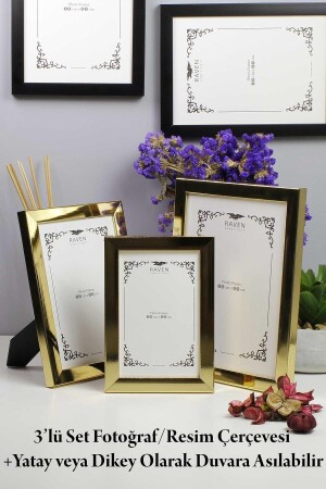 3'lü Set 10cmx15cm 13cmx18cm 15cmx21cm Resim- Fotoğraf- Belge- Poster ...