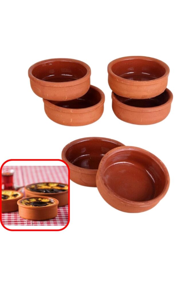 6'lı Güveç Seti-Sütlaç Kabı- Fırın Pişirme Kabı- Toprak Kase Takımı 6 ...