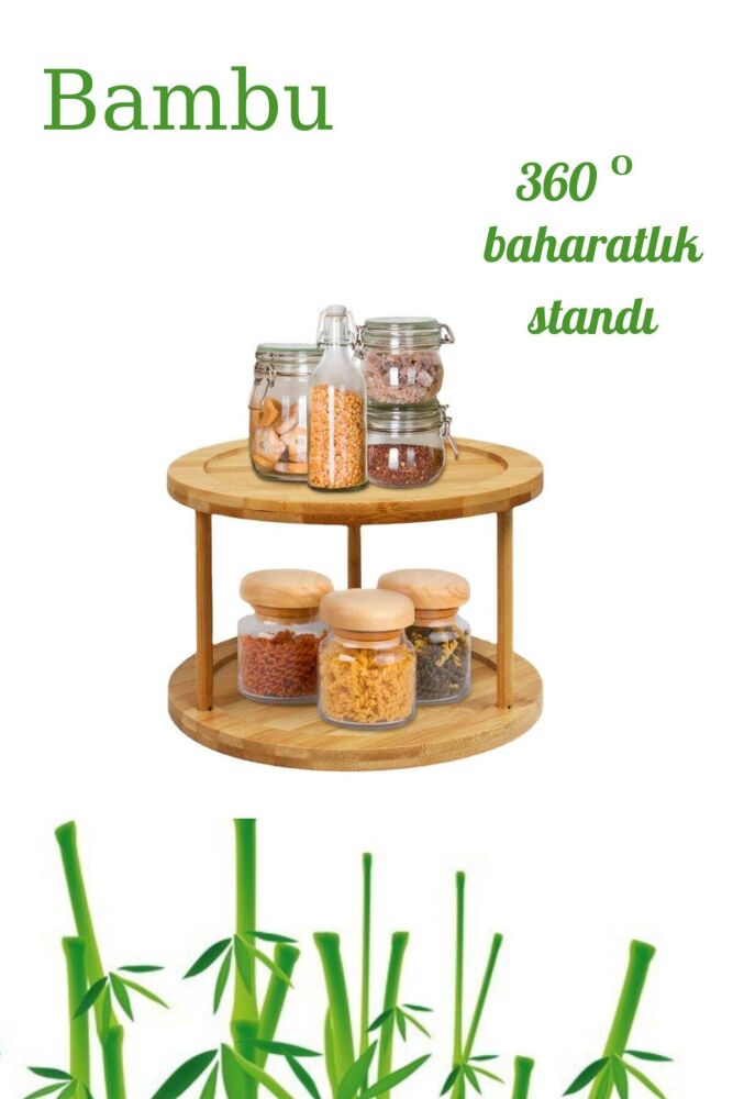 Bambu 360 Dönen Baharatlık Standı, Bambu Döner Stand Bambu Stand 360 ...