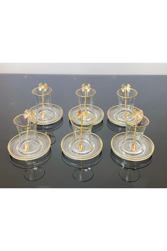 Çay Set 18 Parça 6 Kişilik Kelebek Çay Kaşıklı - Çarşı 24 - Avrupa'nın ...