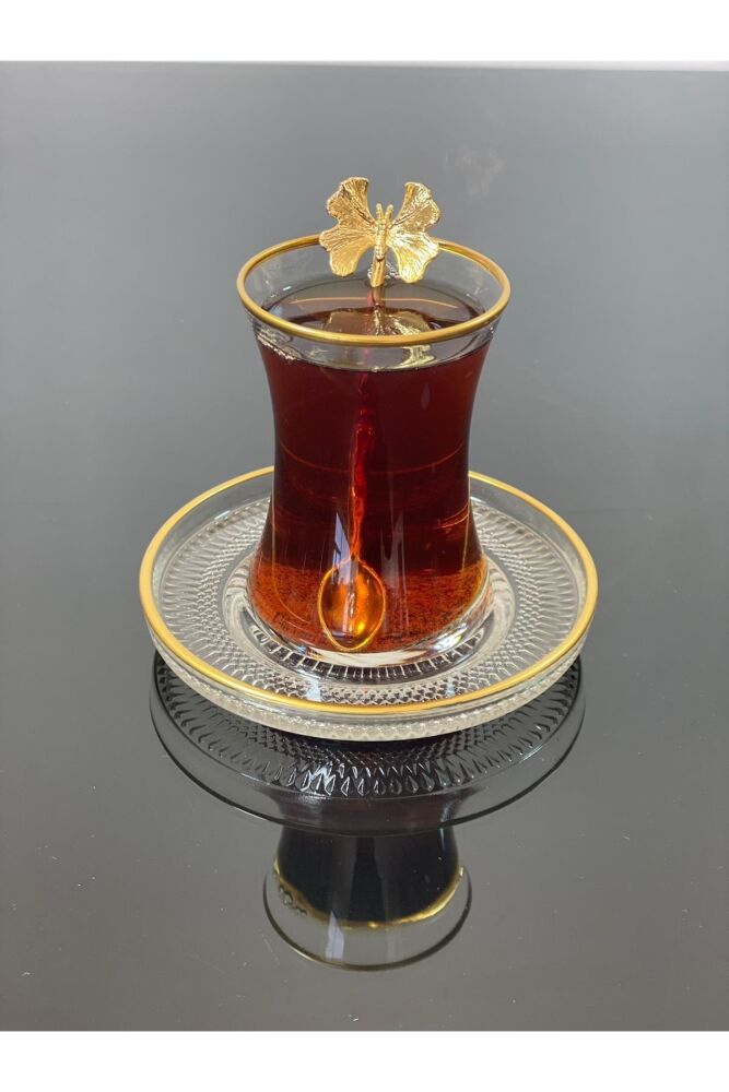 Çay Set 18 Parça 6 Kişilik Kelebek Çay Kaşıklı - Çarşı 24 - Avrupa'nın ...