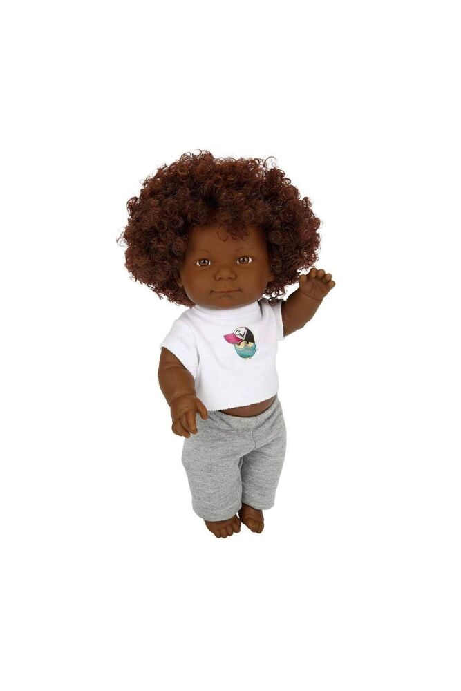 Dada Kıvırcık Saçlı Oyuncak Zenci Erkek Et Bebek - 35 Cm - Çarşı 24 ...