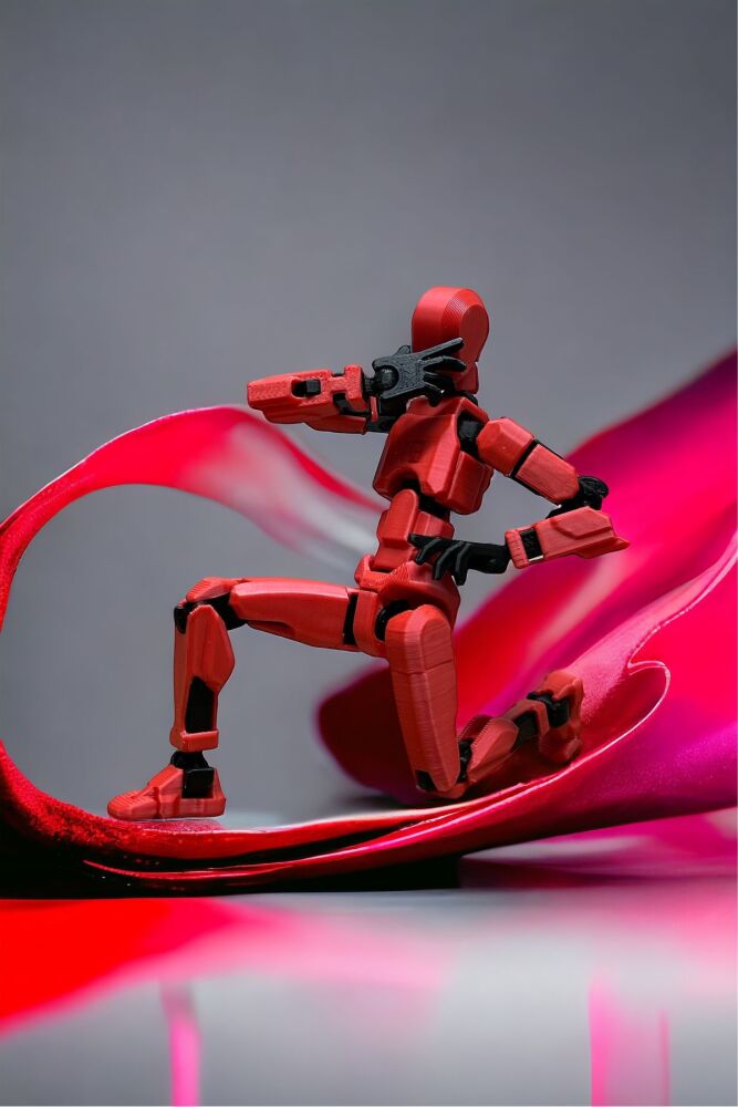 Knk13 Kırmızı Siyah Aksiyon Figürü Robot Stop Motion Figür Tüm ...