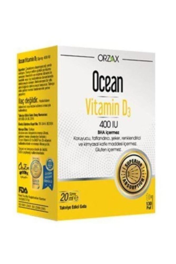 Orzax Vitamin D3 400iu Spray 20ml