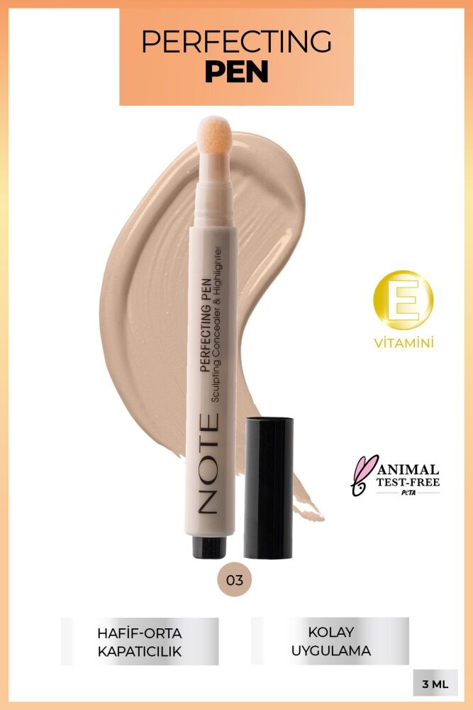 Perfecting Pen 03 Light Beige Aydınlatıcı Etkili Göz Altı Kapatıcısı ...