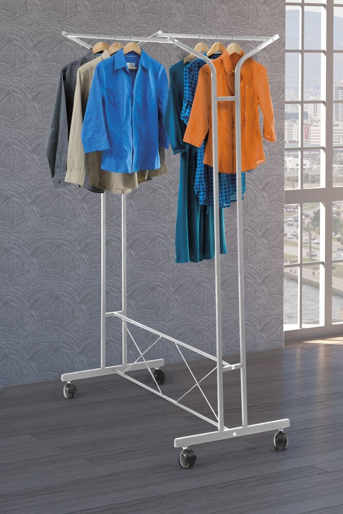 Retohome V Konfeksiyon Ayaklı Tekerlekli Askı Beyaz 1830B - Çarşı 24 ...