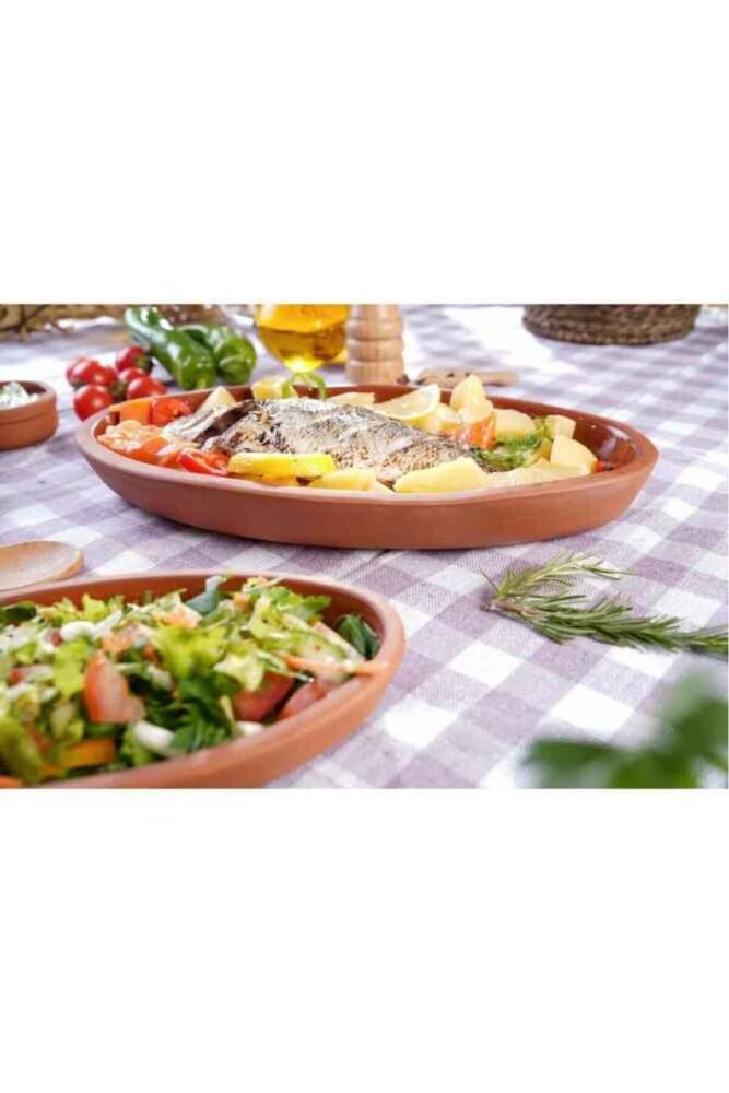 Toprak Güveç Içi Sırlı 27 Cm Oval Kayık Güveç Tava Seti -2 Li 27cmoval ...