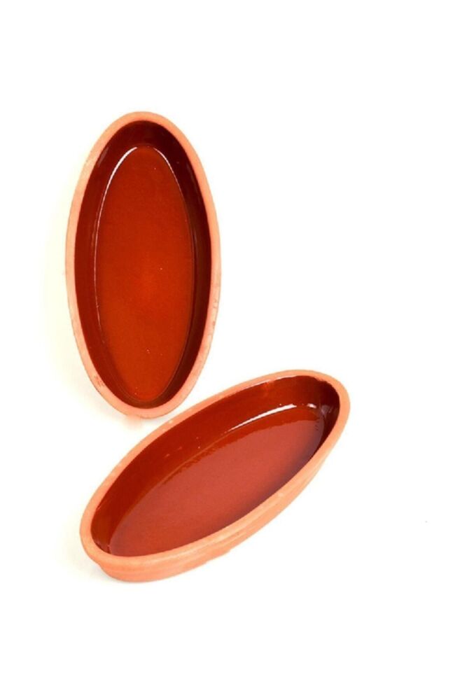 Toprak Içi Sırlı 27 Cm Oval Güveç Tava 2'li Set 2'li Toprak Güveç Set ...